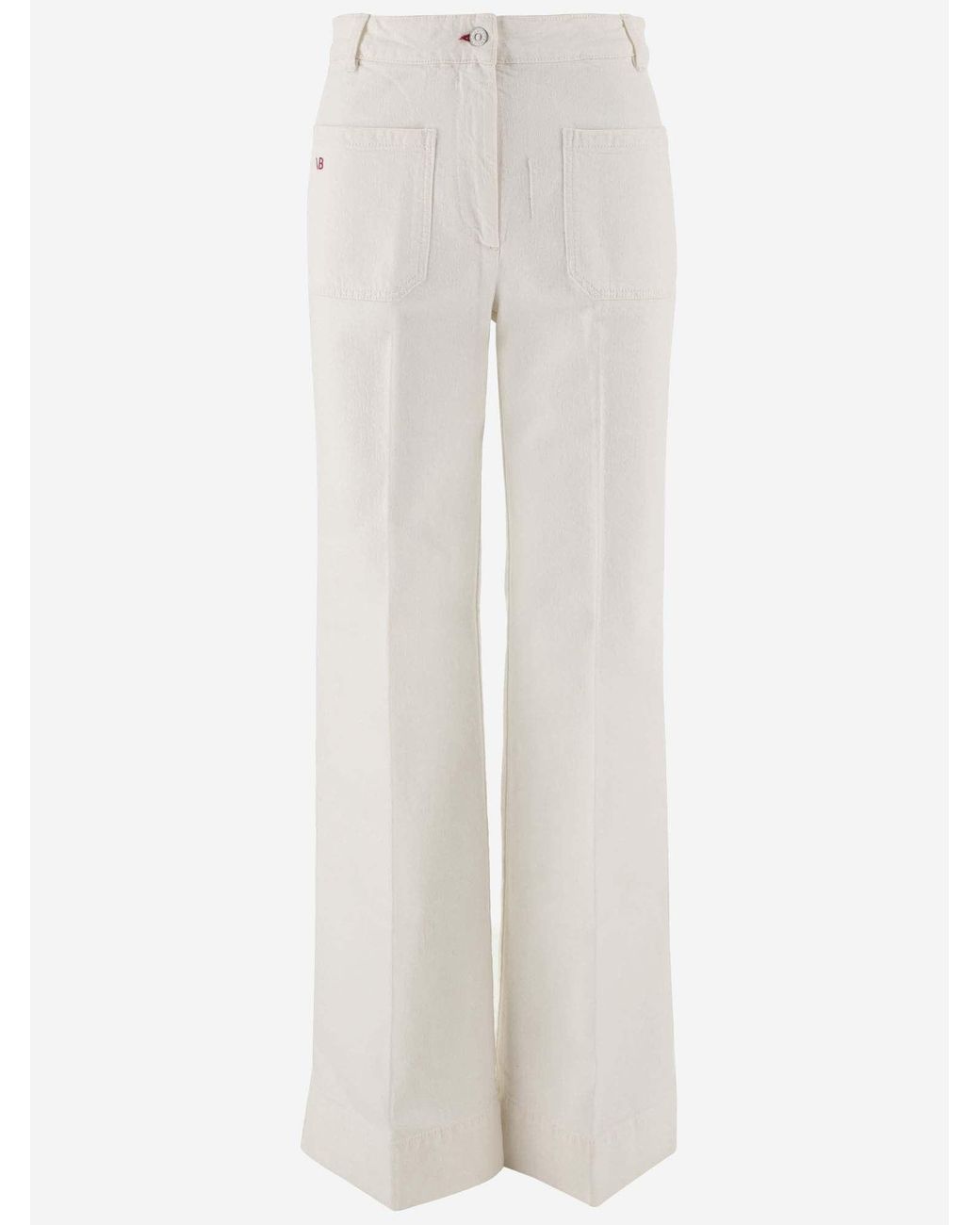 Victoria Beckham Jeans Model Alina High Waist in White | Lyst UK