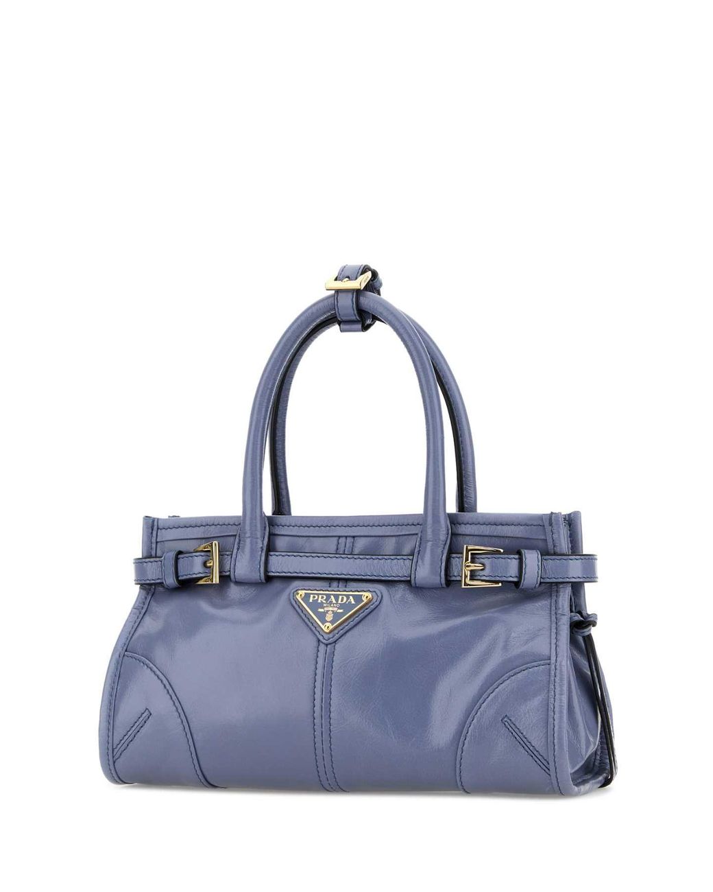 Prada Powder Blue Leather Mini Bonnie Handbag | Lyst UK