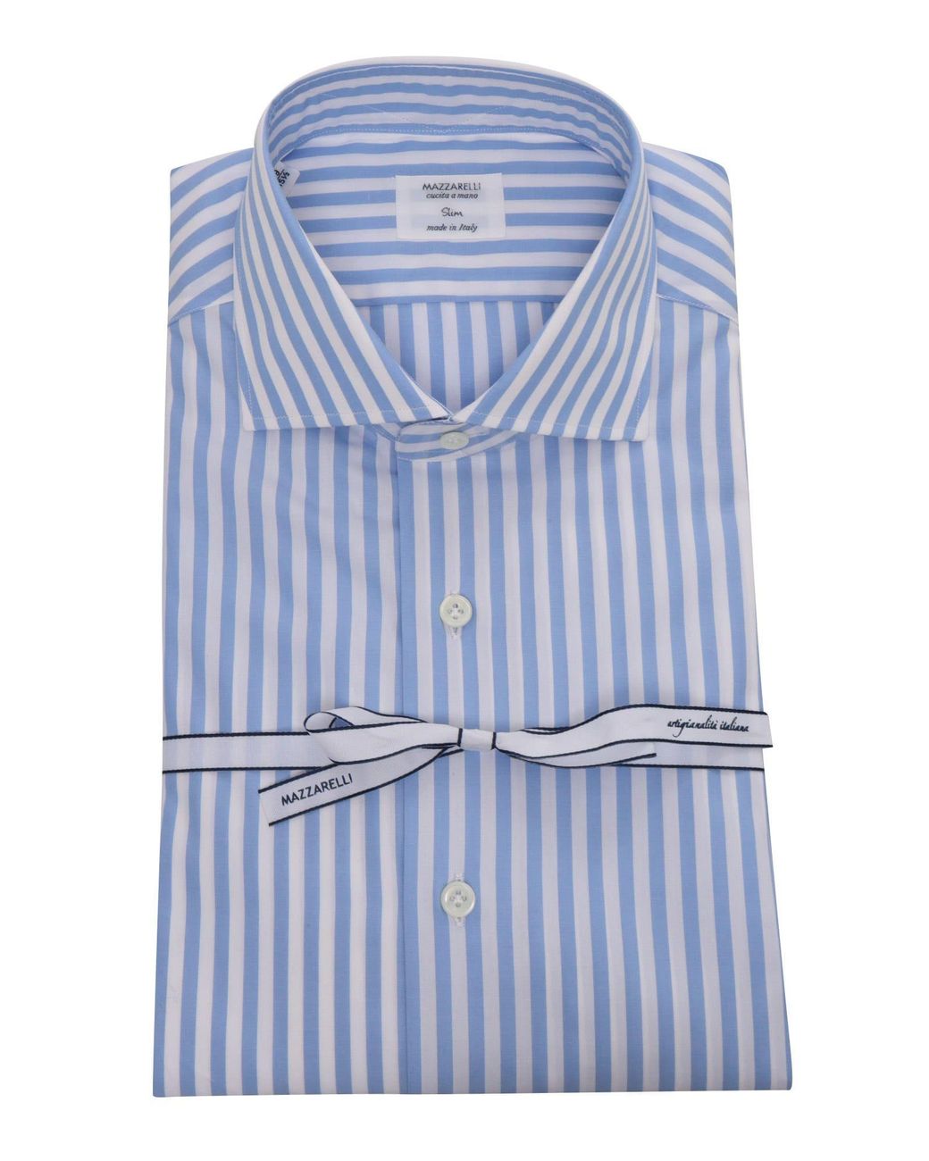 Mazzarelli Light Striped Shirt in Blue for Men | Lyst