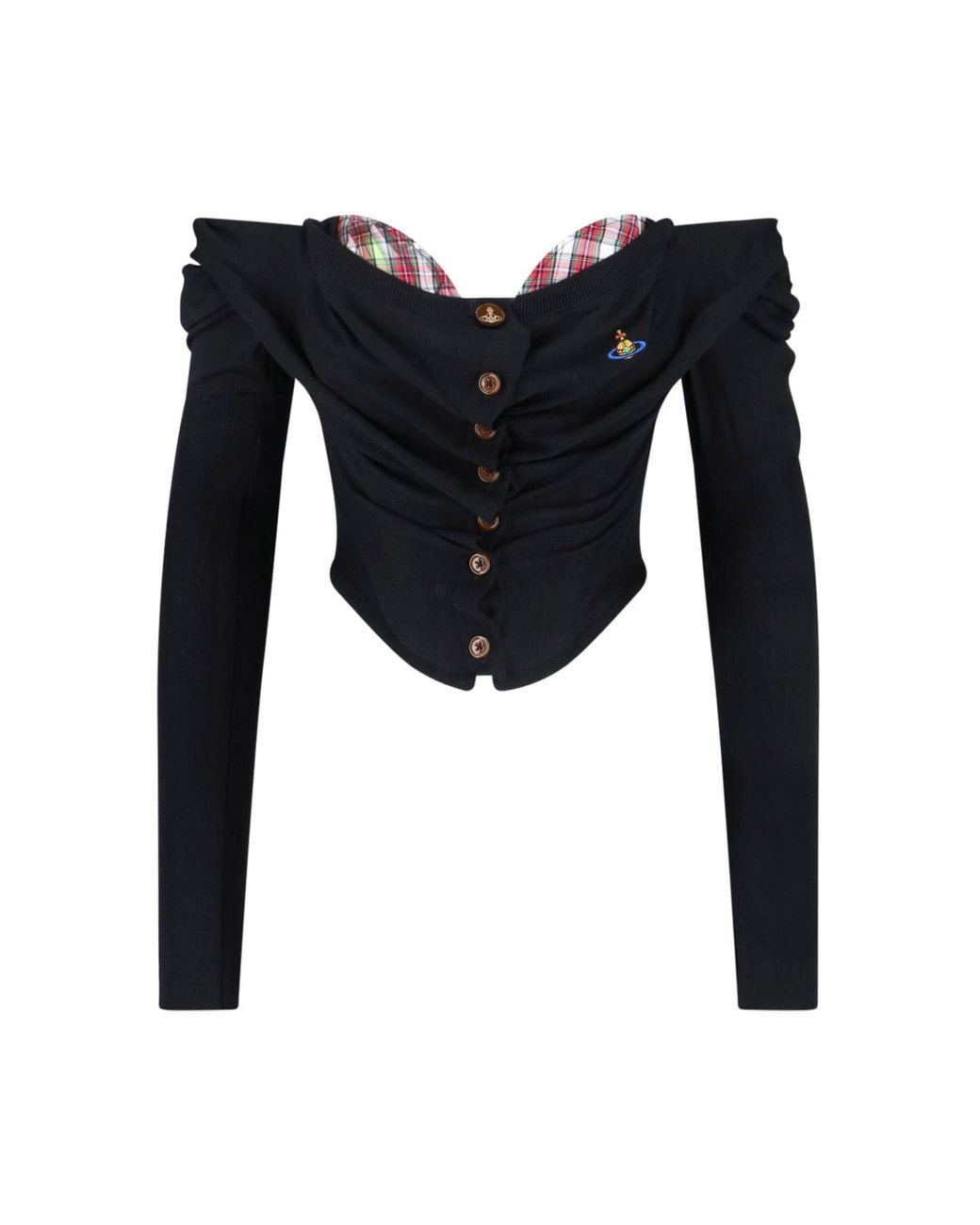 Vivienne Westwood Bea Corset Cardigan in Black | Lyst UK