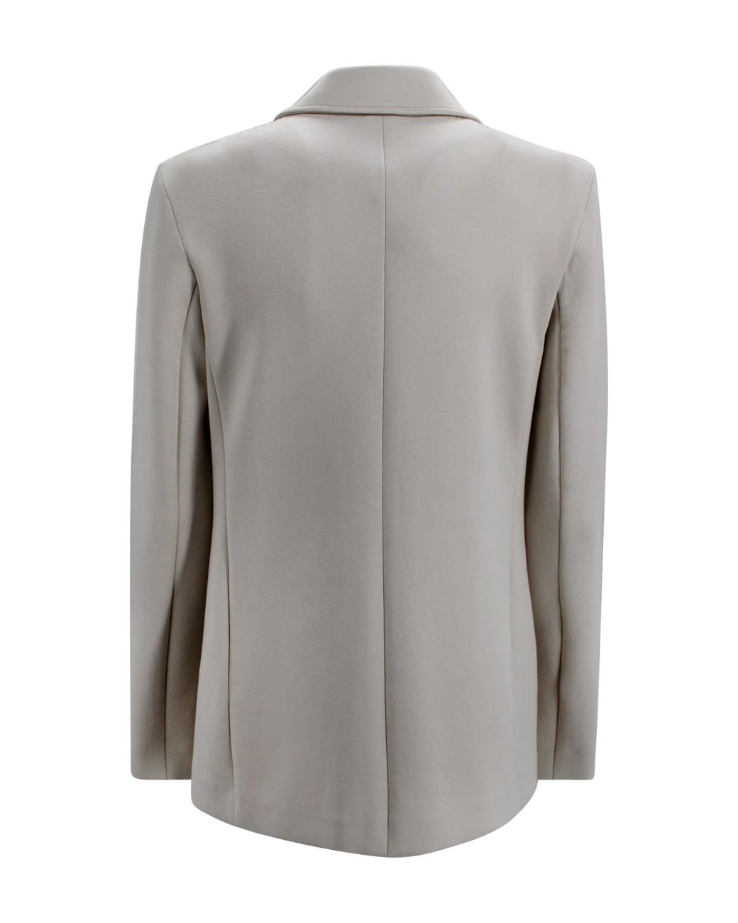 Max Mara Single-Breasted Small-Volume Straight-Line Jacket in Grey ...