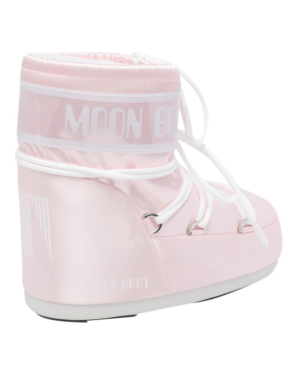 Moon Boot Fabric/Rubber Sole in Pink | Lyst UK