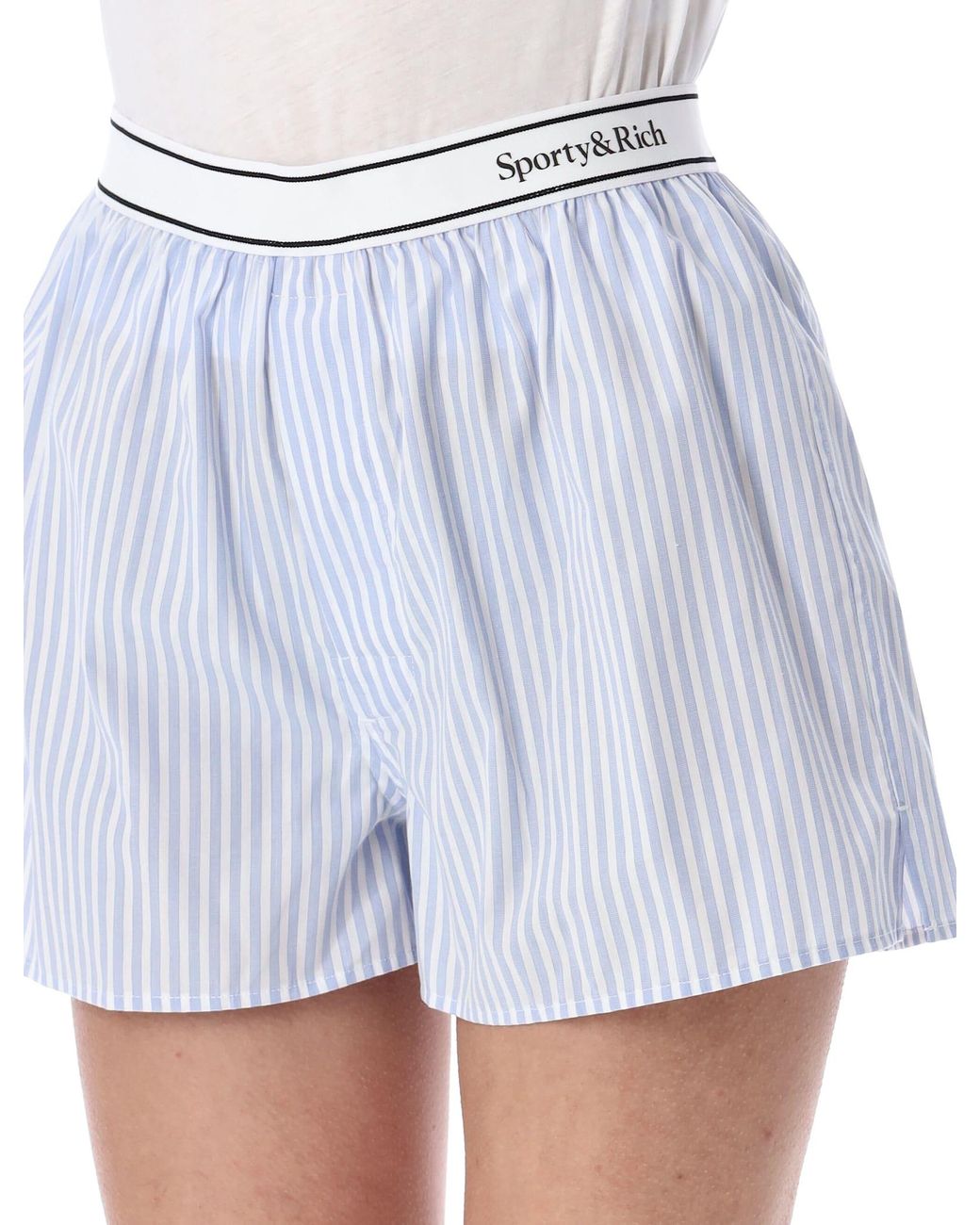 Sporty & Rich Serif Logo Boxer in Blue | Lyst