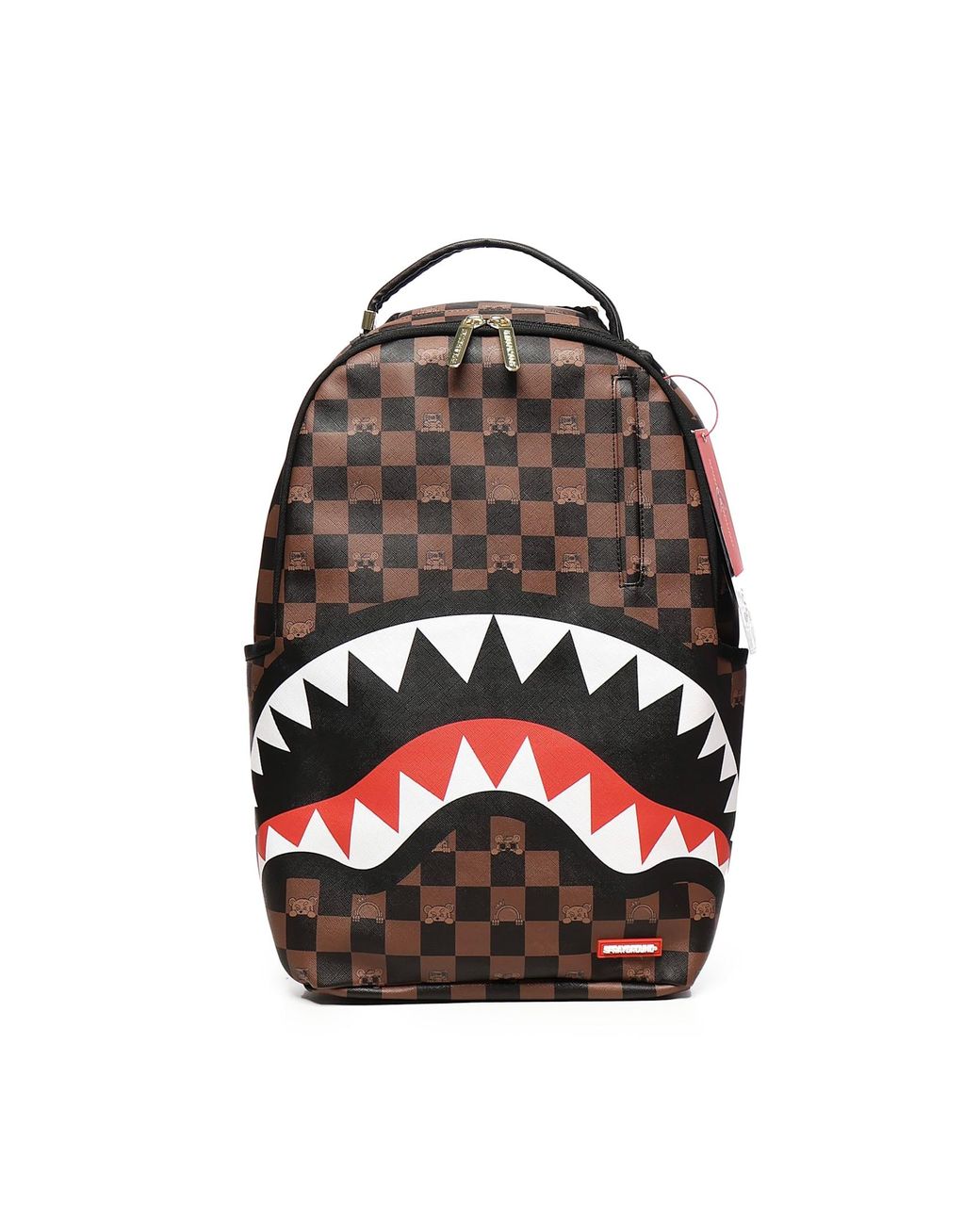 Sprayground Peeeking Character Check Backpack | Lyst