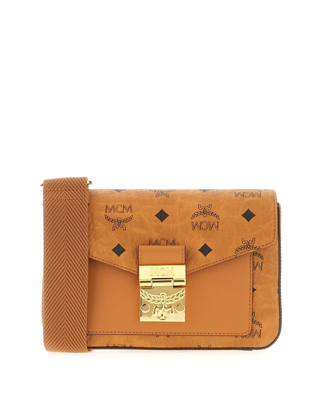 MCM Printed Synthetic Leather Small Viktor Crossbody Bag in Brown | Lyst