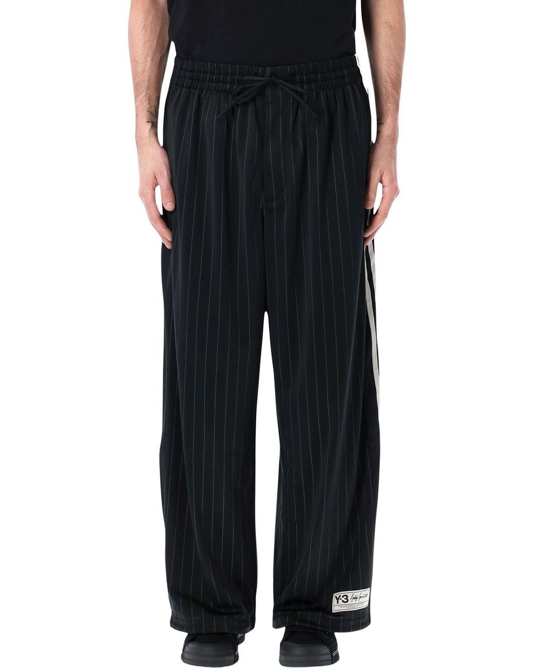 Y-3 Pinstripe Basketball Pants in Black for Men | Lyst UK
