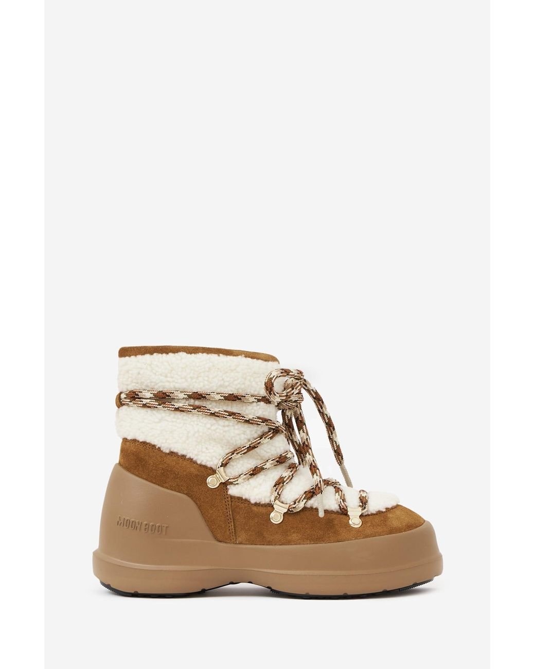 Moon Boot Mb Luna Shearling Boots in Natural | Lyst