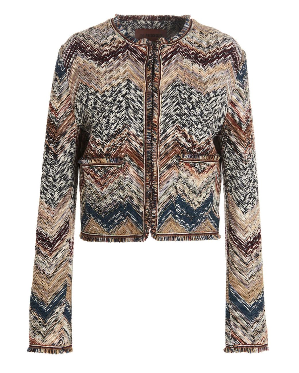 Missoni Zig Zag Cropped Jacket Lyst
