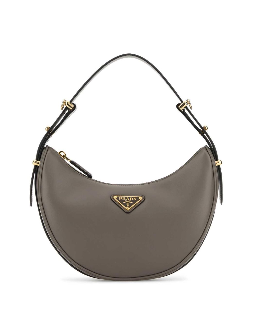 Prada Dark Leather Arquã¨ Handbag in Gray | Lyst