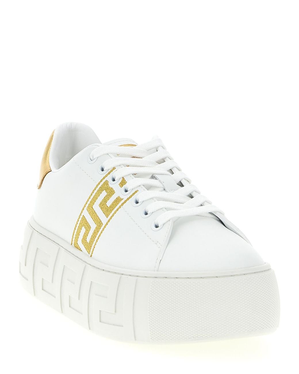 Versace La Greca Sneakers in Metallic | Lyst