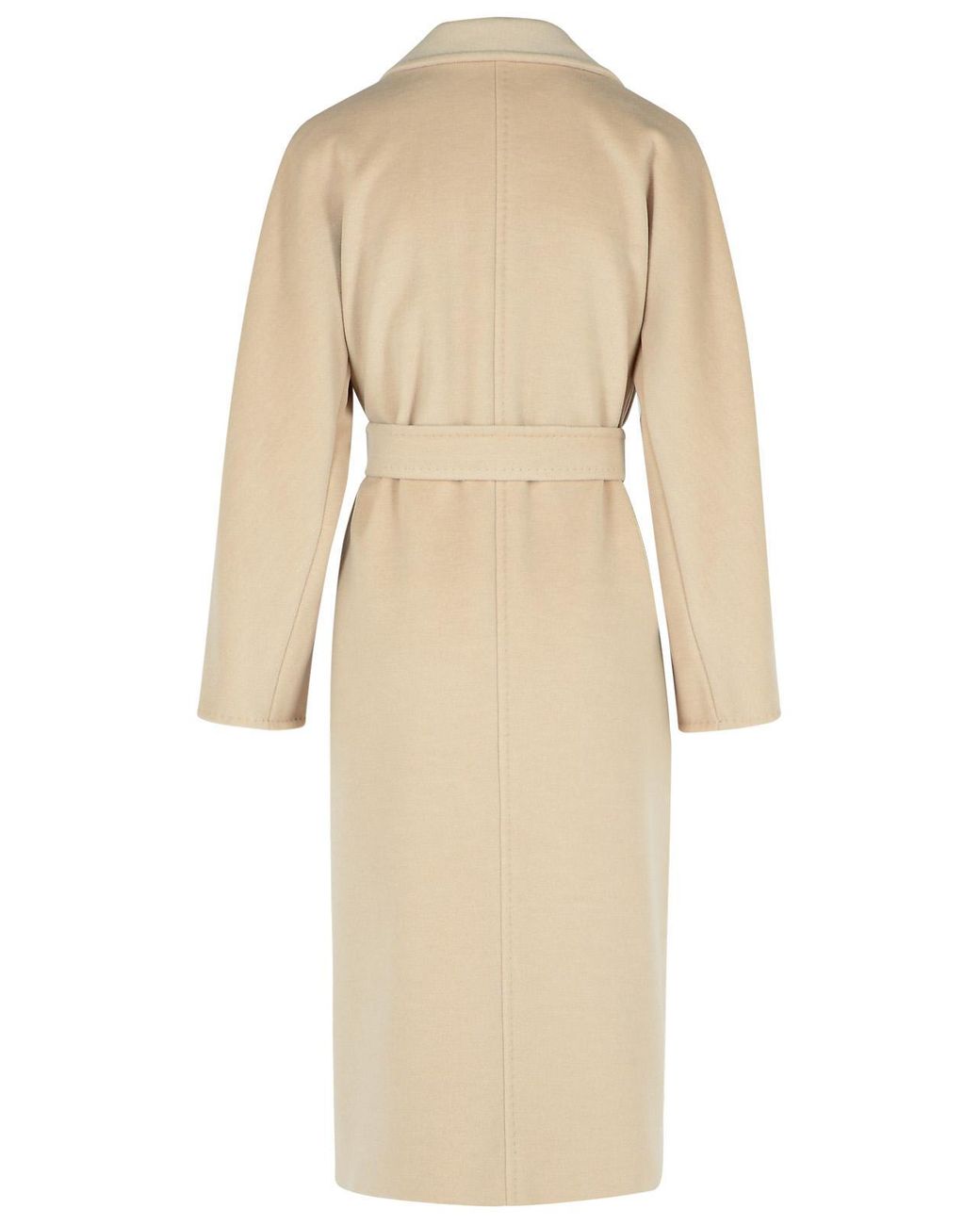 Max Mara 'Ticino' Virgin Wool Blend Coat in Natural | Lyst