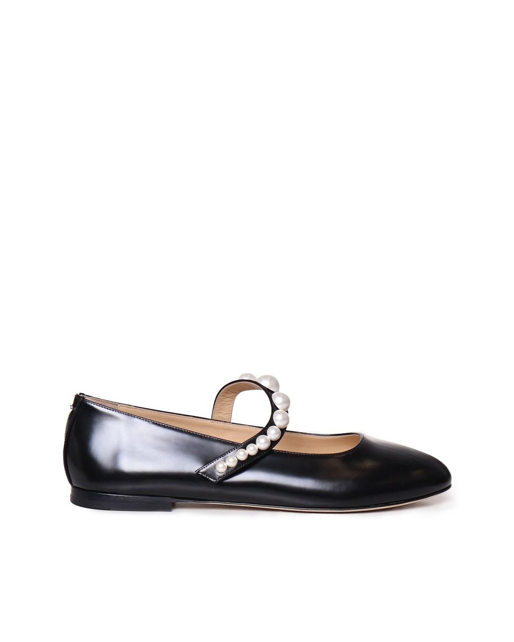 Mach & Mach Shiny Calfskin Ballet Flats in White | Lyst