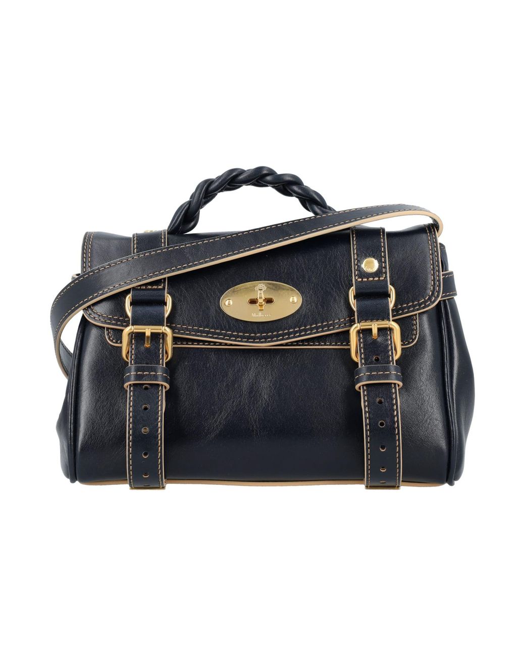 Mulberry Mini Alexa Contrast Edge in Black | Lyst