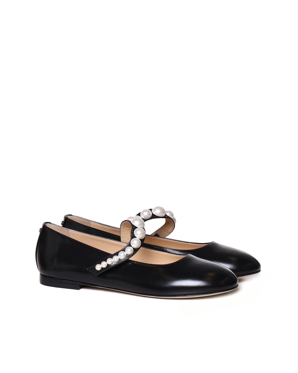 Mach & Mach Shiny Calfskin Ballet Flats in White | Lyst