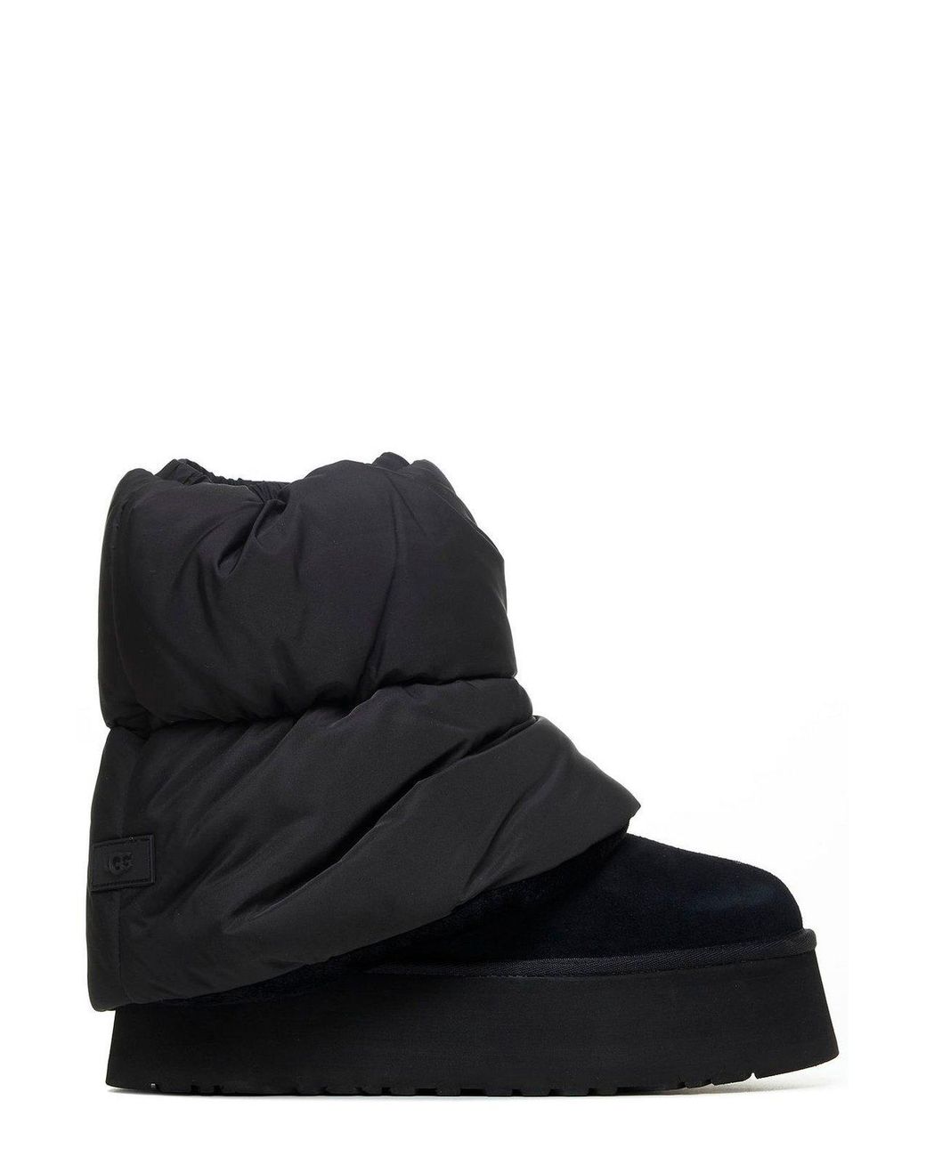 UGG Classic Mini Dipper Puffer Boots in Black | Lyst