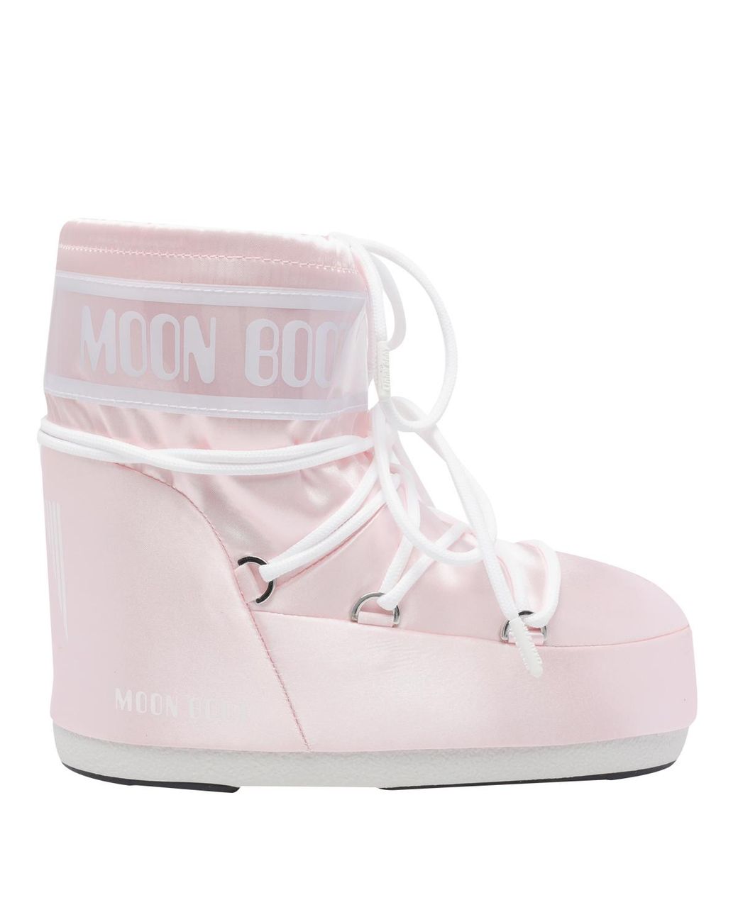 Moon Boot Fabric/Rubber Sole in Pink | Lyst UK