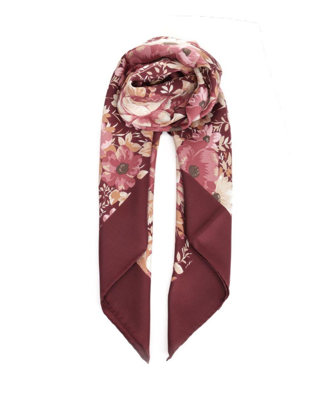 Chloé Silk Twill Scarf in Red | Lyst UK