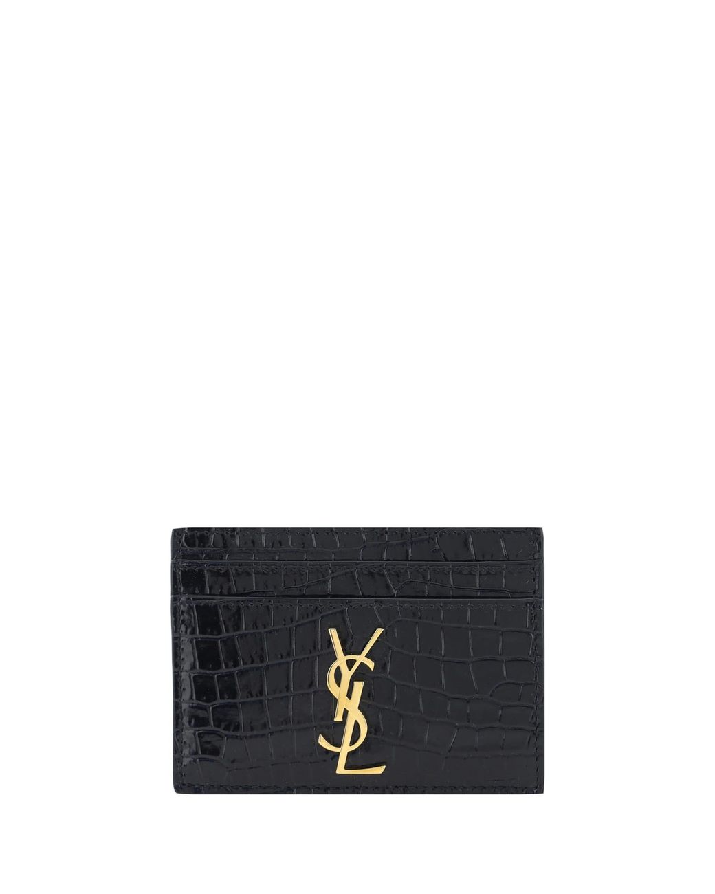 Saint Laurent Ysl Card Holder in Black | Lyst UK