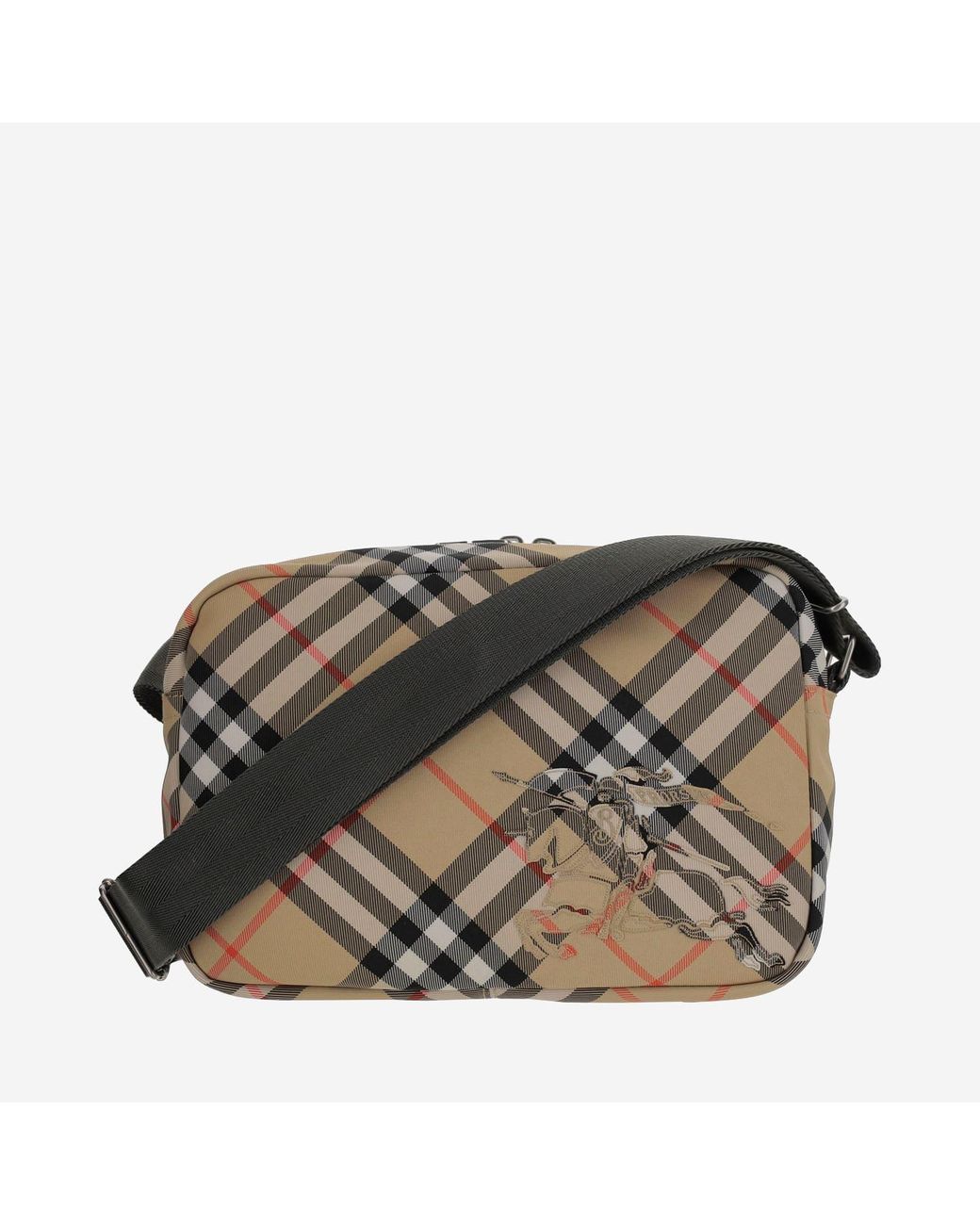 Burberry Check Pattern Shoulder Bag in Brown for Men | Lyst