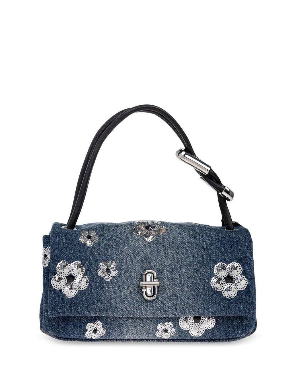 Marc Jacobs The Sequin Daisy Denim Mini Dual Bag in Blue | Lyst