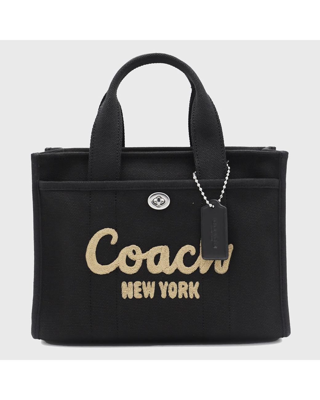 COACH Cotton Totes in Black | Lyst