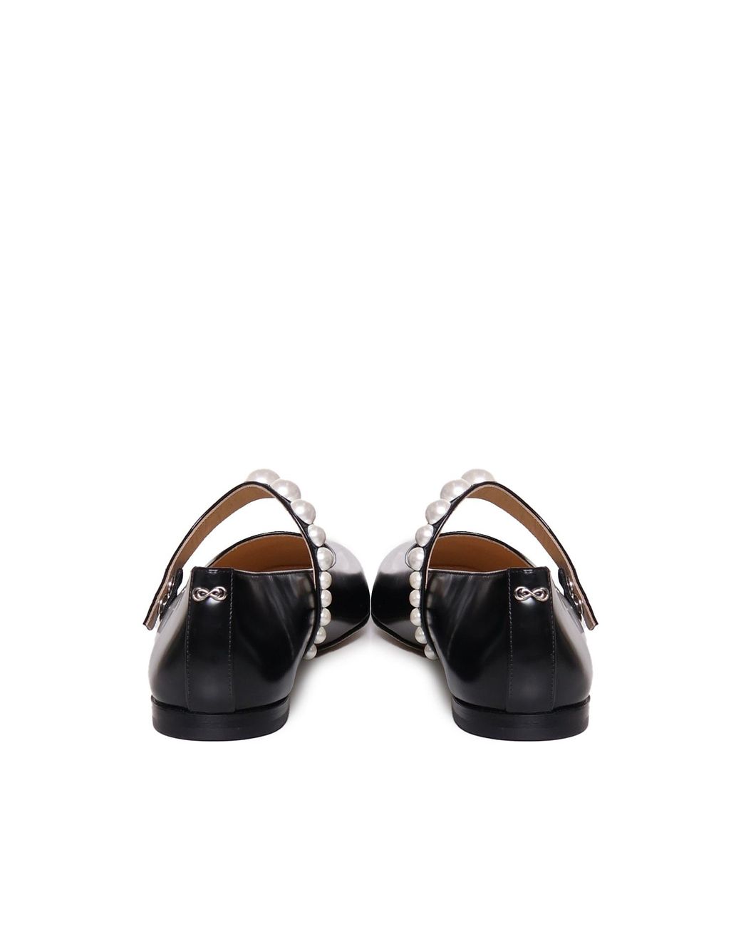 Mach & Mach Shiny Calfskin Ballet Flats in White | Lyst
