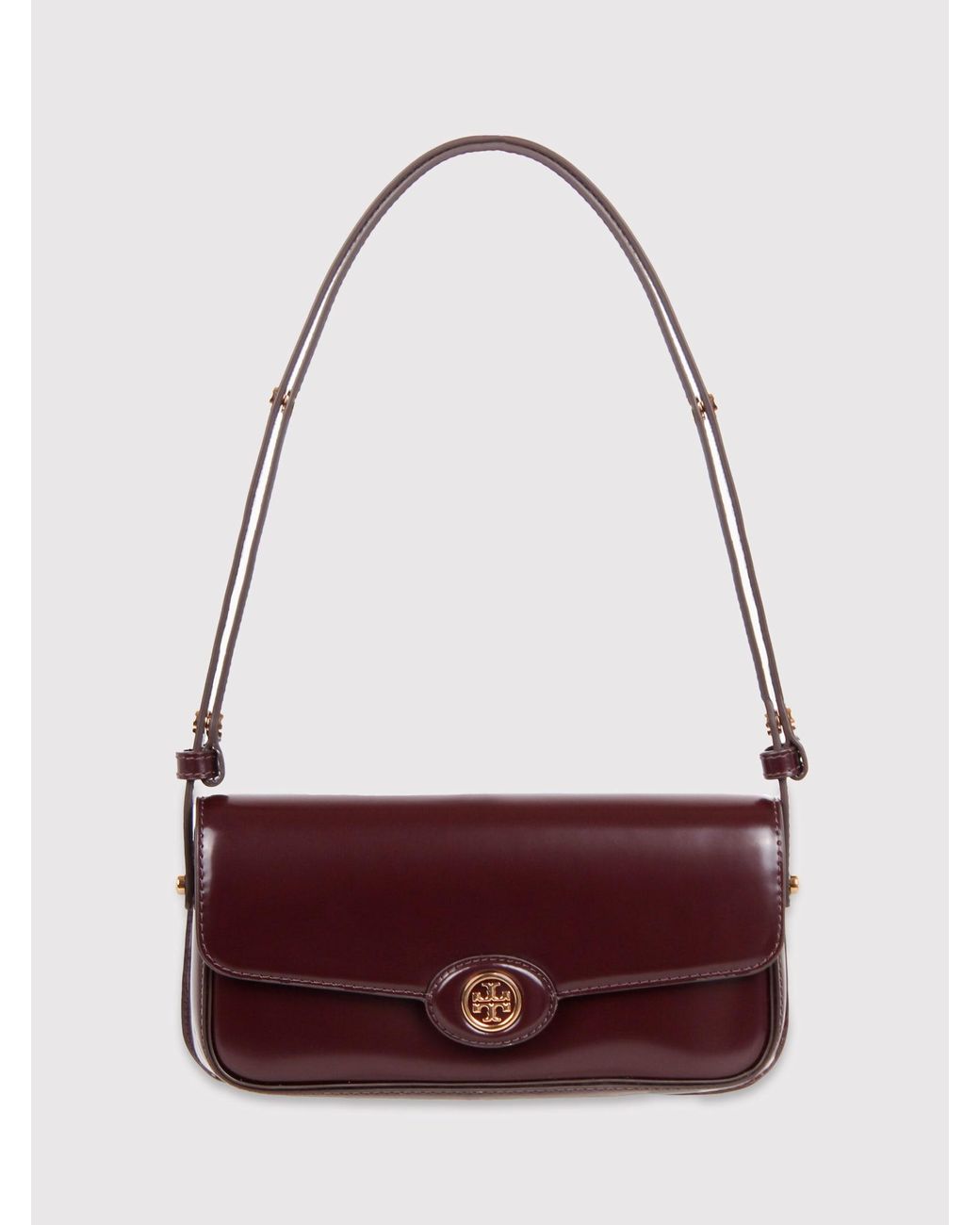 Tory Burch Robinson Floral Spazzolato Rectangular Shoulder Bag in Red ...