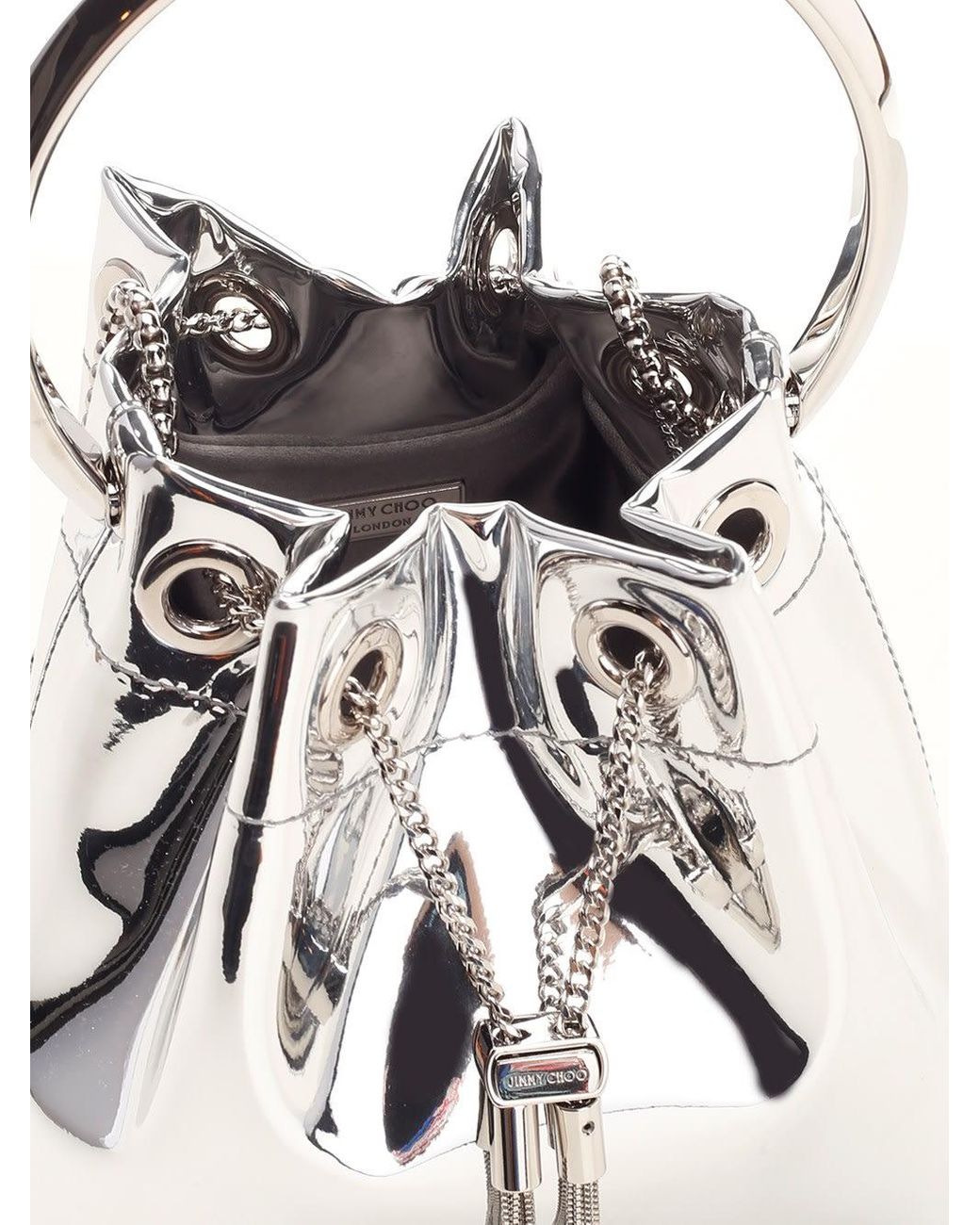 Jimmy Choo Bon Bon Bucket in White | Lyst
