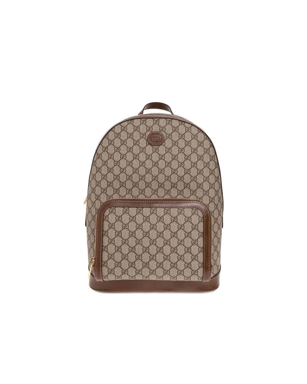 Gucci Gg Supreme Backpack in Brown for Men | Lyst