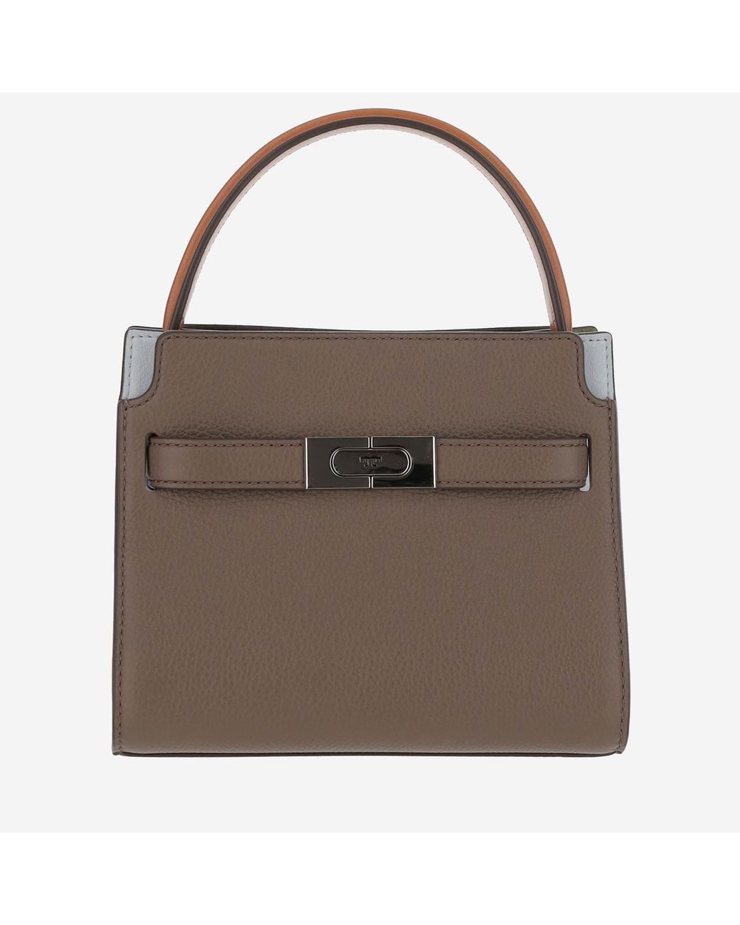 Tory Burch Lee Radziwill Color-Block Leather Bag in Brown | Lyst