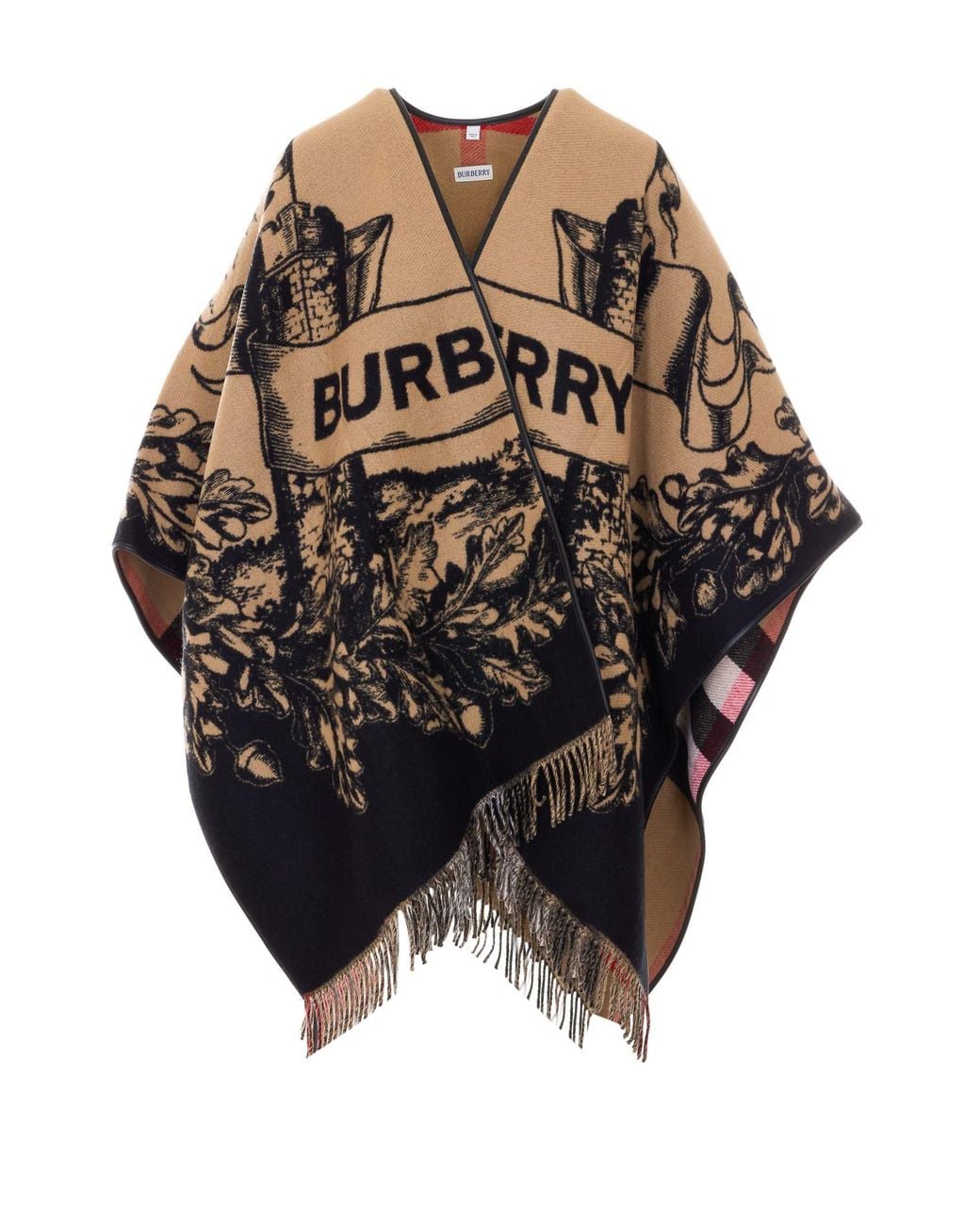 Burberry Gallant Knight Cape in Black | Lyst
