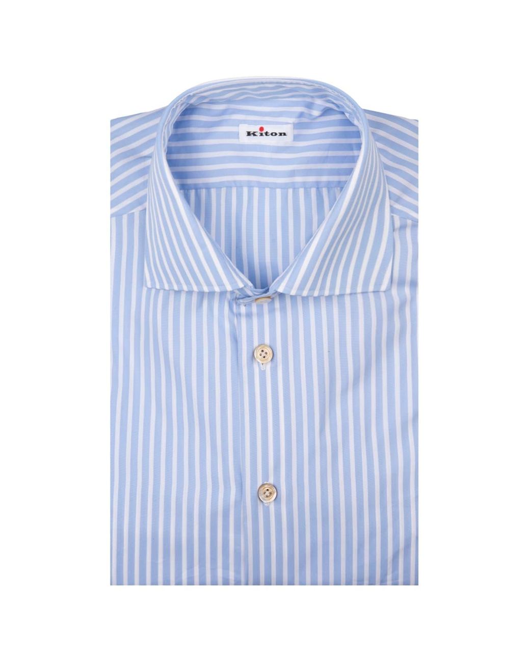 Kiton Shirt With Light Stripes in Blue for Men | Lyst