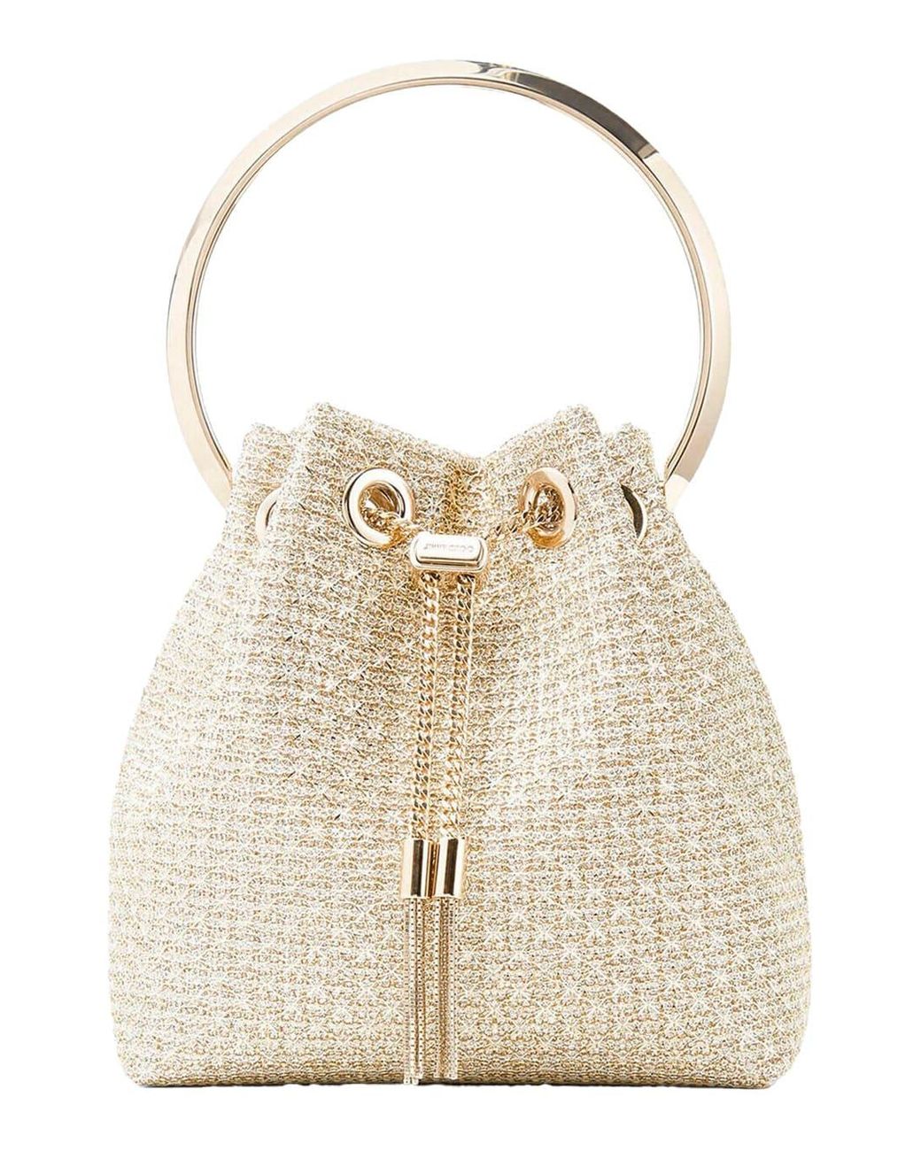Jimmy Choo 'Bon Bon' Metallic Handbag With Chain-Link Shoulder Strap ...