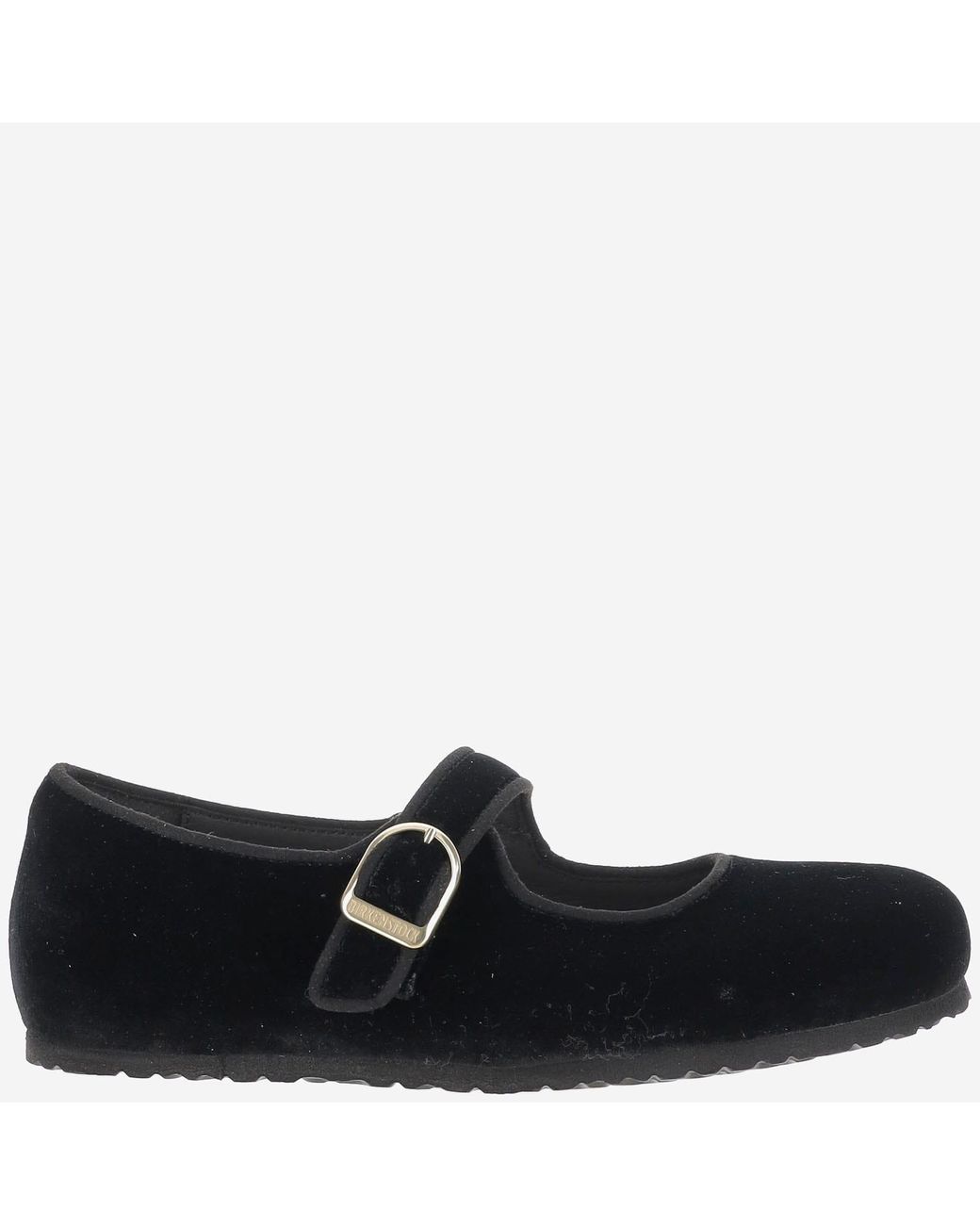 Birkenstock Santa Clarita Velvet Ballerina Flats in Black | Lyst
