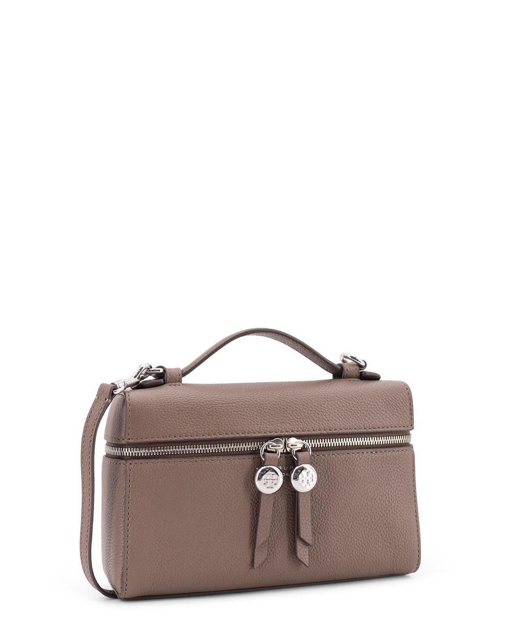 Tory Burch Romy Slim Hammered Leather Crossbody Bag in Brown | Lyst