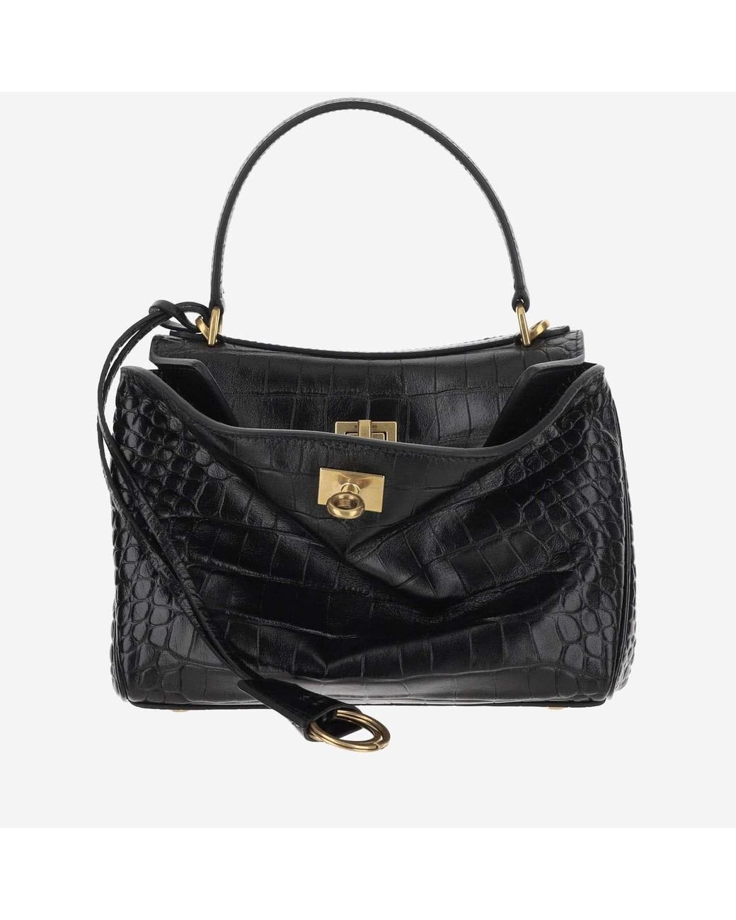 Balenciaga Rodeo Mini Leather Handbag in Black | Lyst