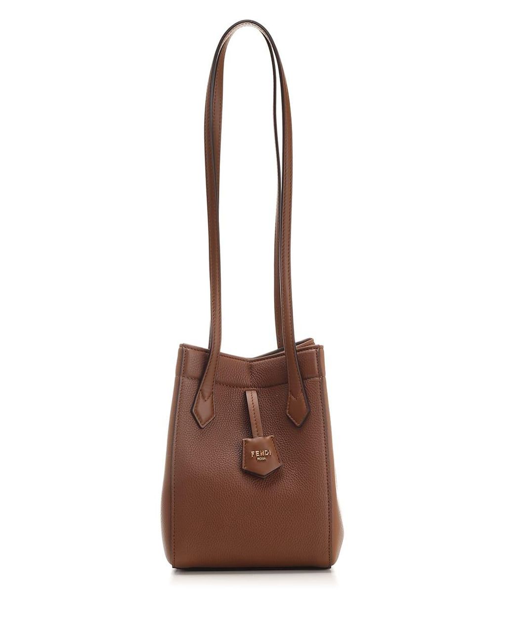 Fendi Mini Origami Bucket Bag in Brown | Lyst