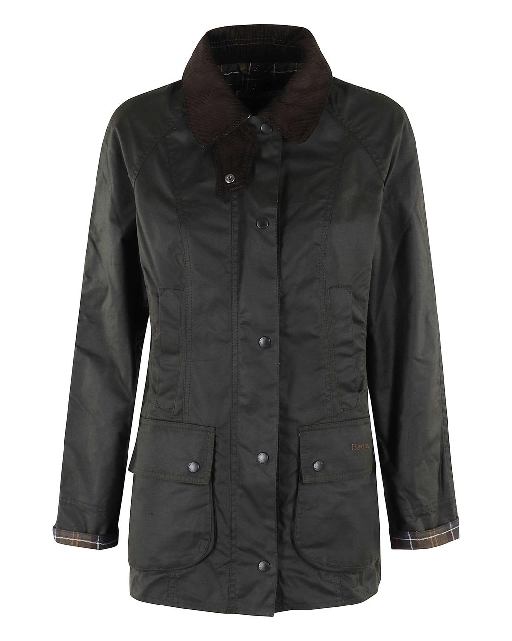 Barbour Classic Beadnell Wax Jacket in Black | Lyst UK
