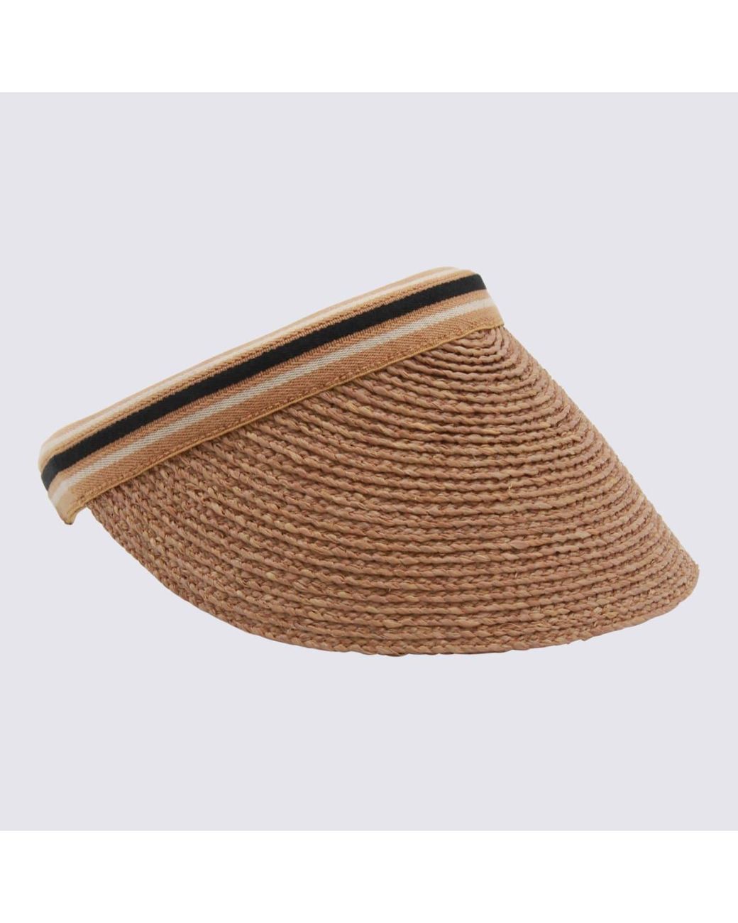 Helen Kaminski Dark Raffia Hat in Brown | Lyst