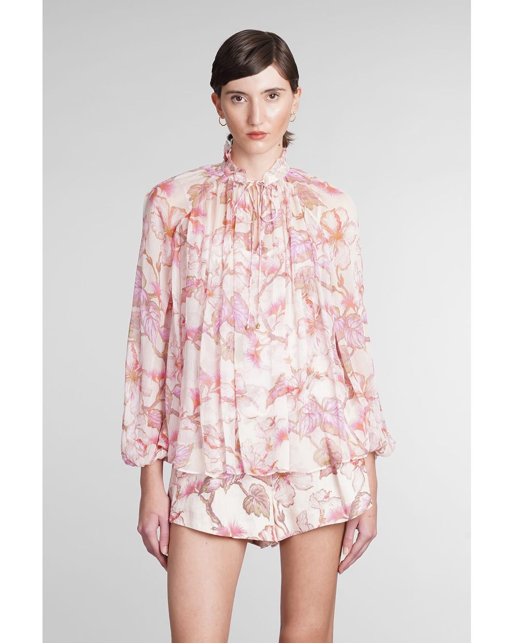 Zimmermann Blouse in Pink | Lyst