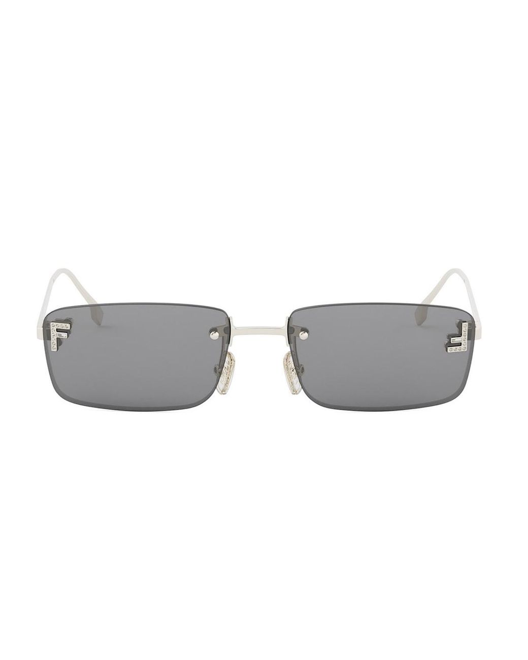 Fendi First Crystal Sunglasses in Gray | Lyst