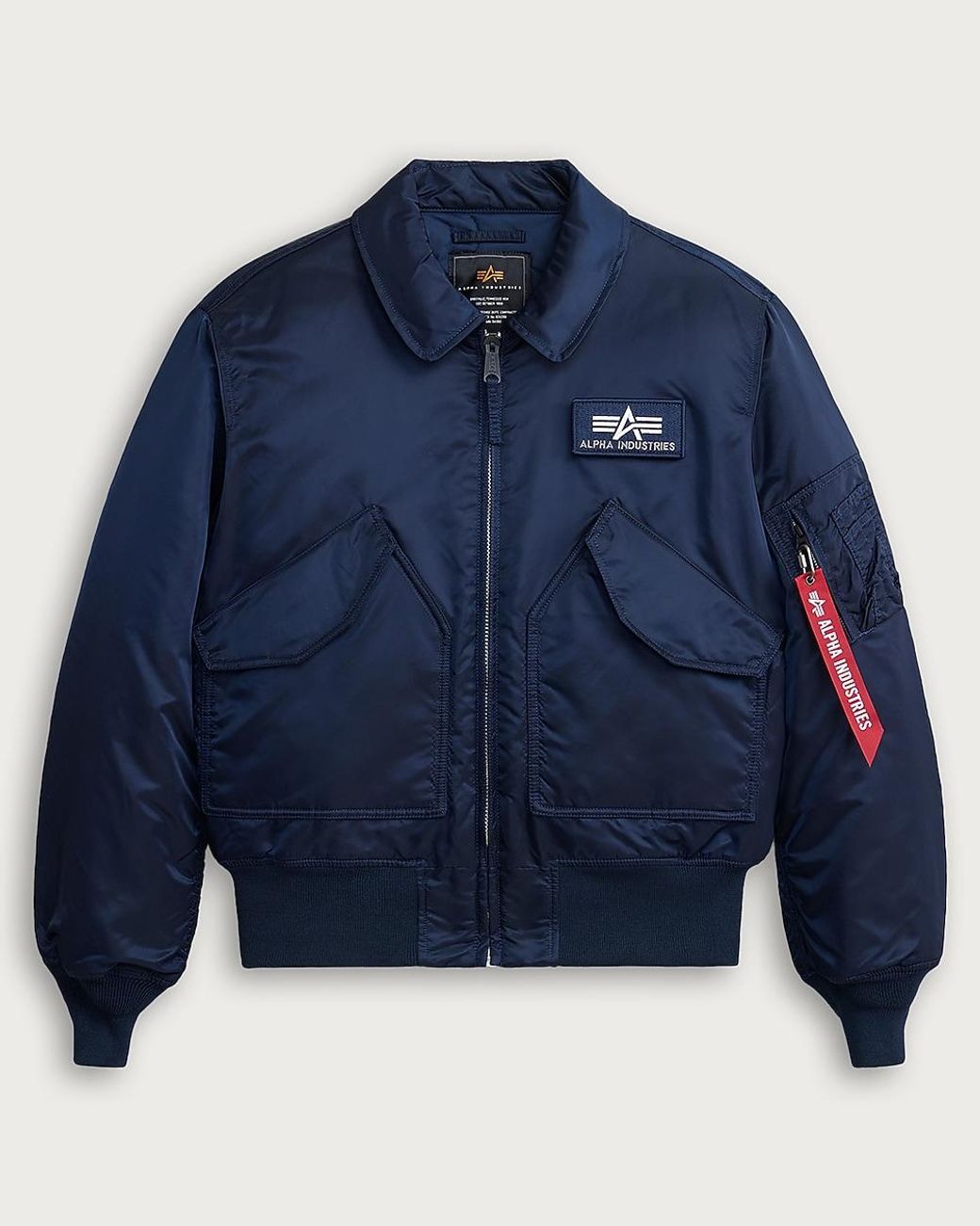 J.Crew Alpha Industries Cwu 45/P Heritage Bomber Jacket in Blue for Men ...