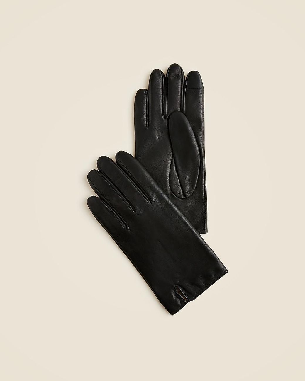 J.Crew Leather Tech-Touch Gloves in Black | Lyst