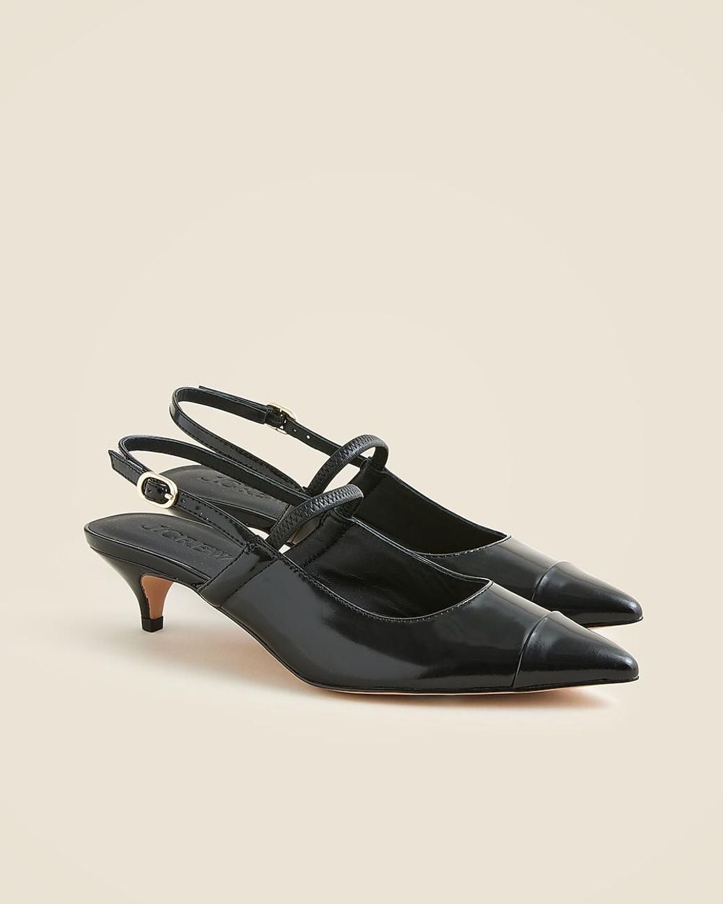 J.Crew Robin Mary Jane Kitten Heels in Black | Lyst