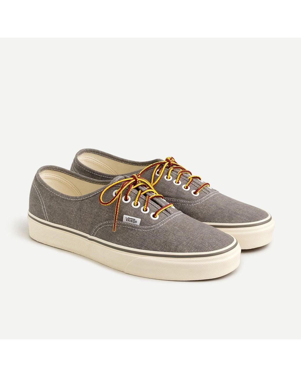 Vans ® For J.crew Washed Canvas Authentic Sneakers in Metallic | Lyst