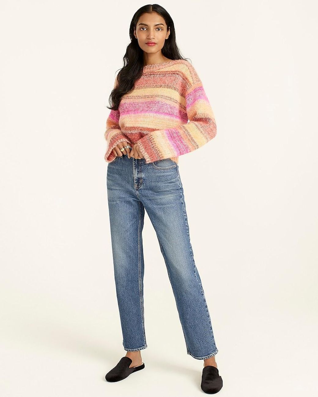 J.Crew Petite High-Rise Full-Length '90S Classic Straight-Fit Jean in Blue | Lyst