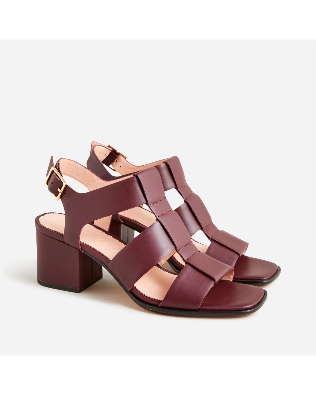 J.Crew Dylan Fisherman Block-heel Sandals In Leather | Lyst