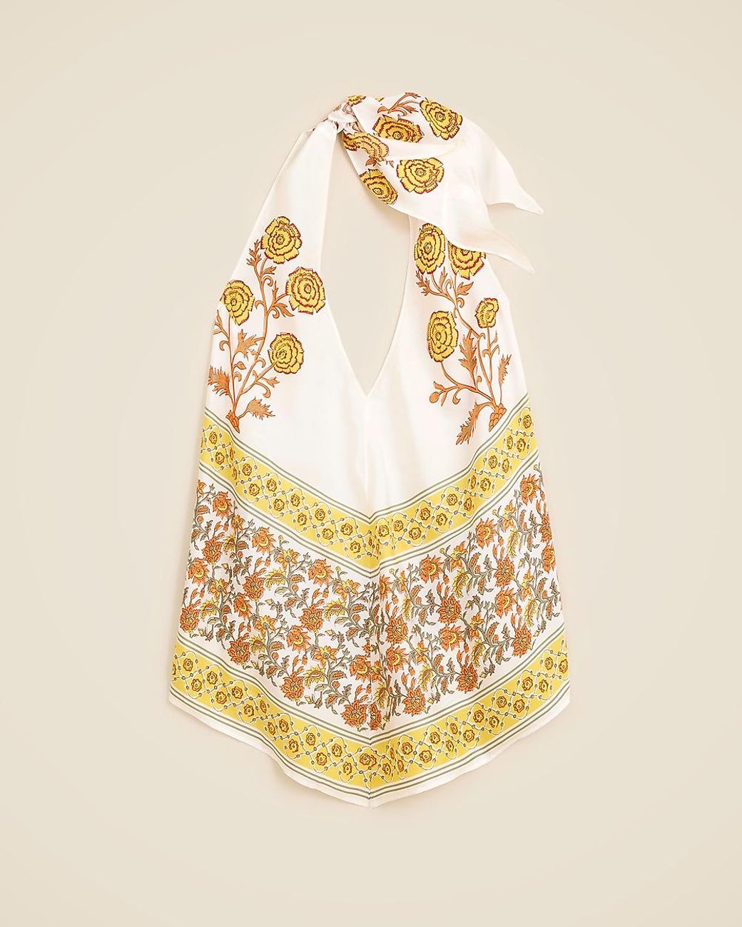 J.Crew Open-Back Halter Top in Natural | Lyst