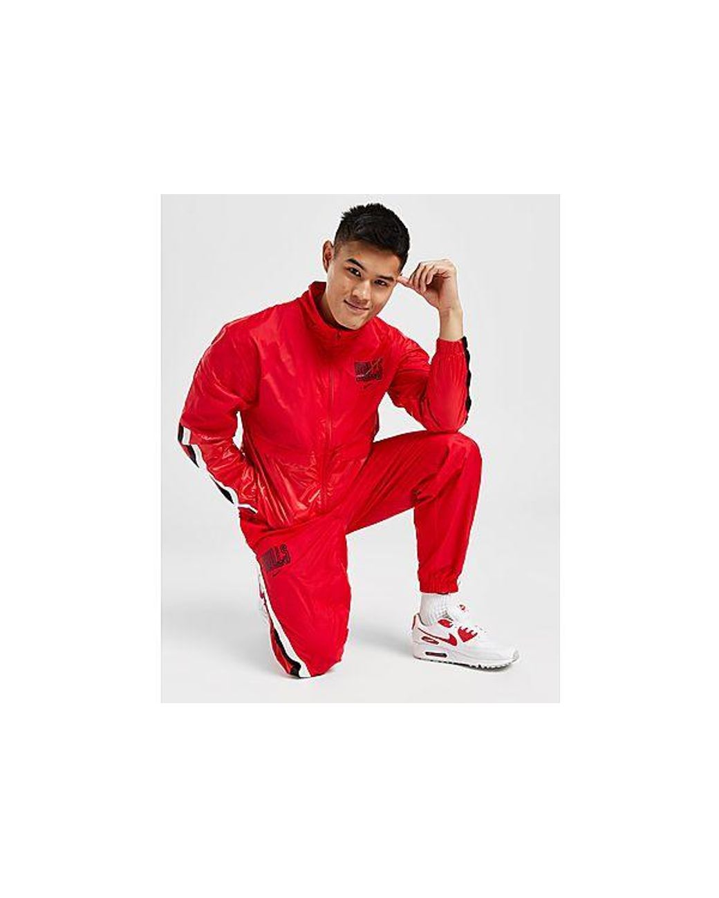 Nike Nba Chicago Bulls Courtside Tracksuit in Red for Men | Lyst UK