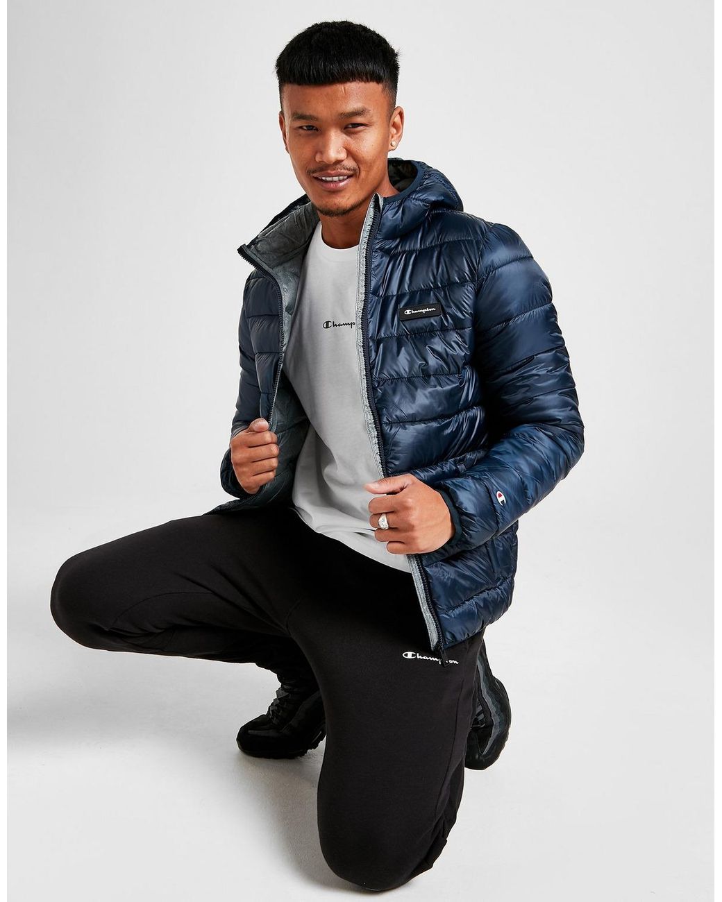 Champion Synthetic Bubble Jacket in Navy (Blue) for Men - Lyst